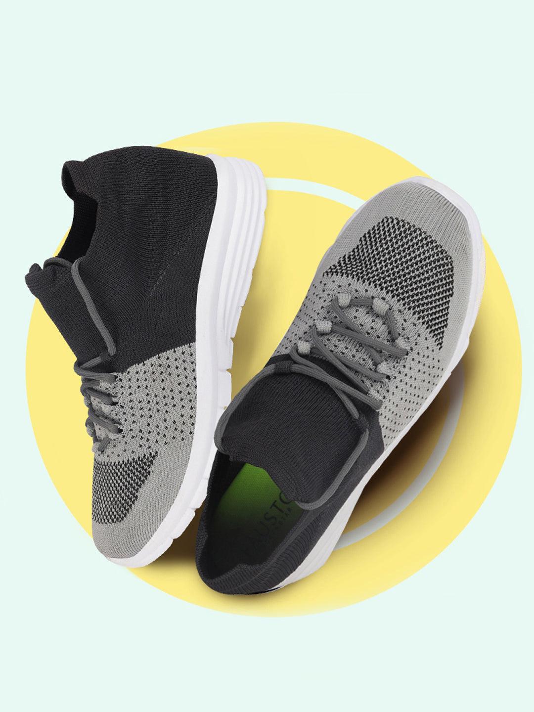 Buy FAUSTO Men Grey Mesh Running Non Marking Shoes - Sports Shoes for ...