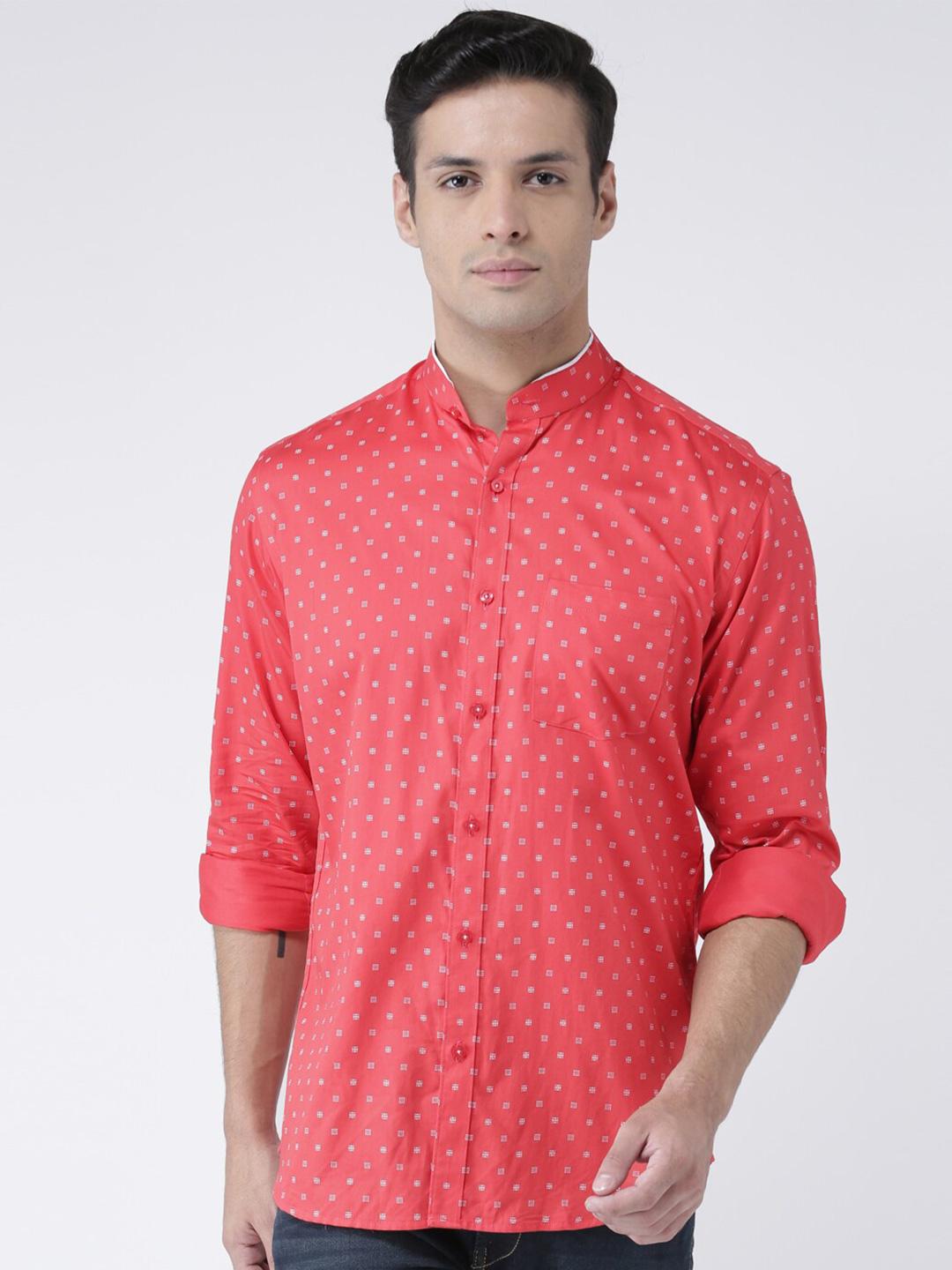 Buy Zeal Men Comfort Geometric Printed Pure Cotton Casual Shirt ...