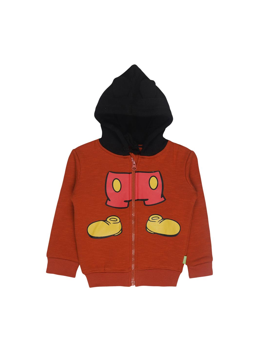 Buy Bodycare Kids Boys Rust Red Mickey Mouse Cotton Bomber Jacket ...