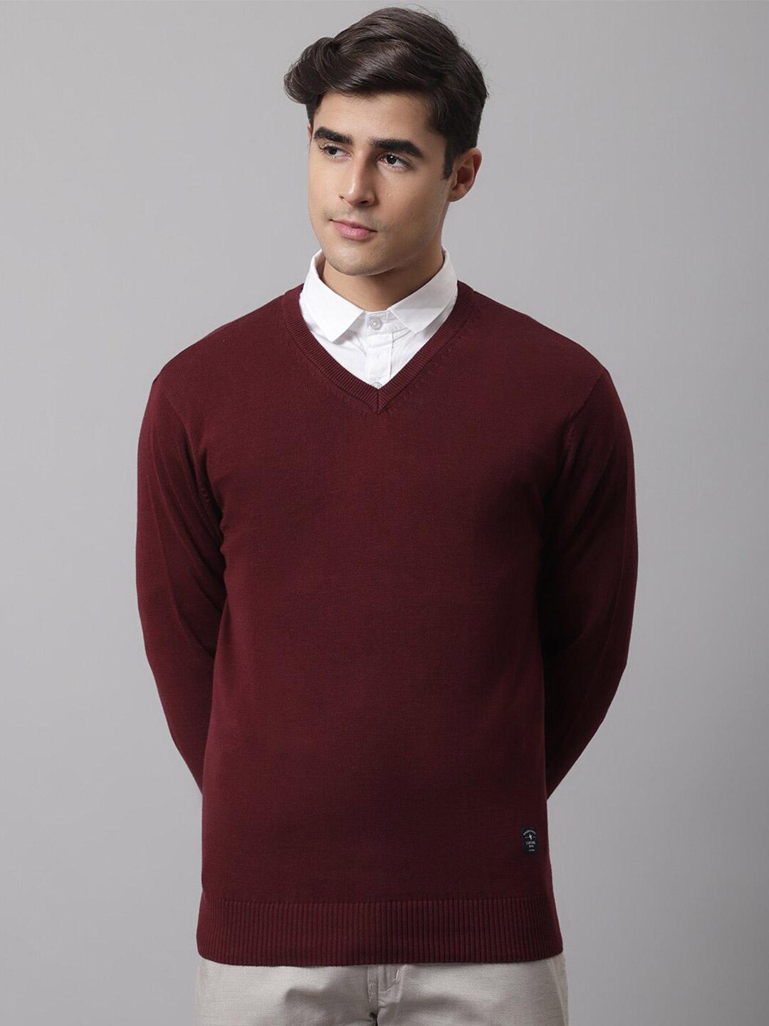 Buy Cantabil Men Maroon Pullover - Sweaters for Men 20761254 | Myntra