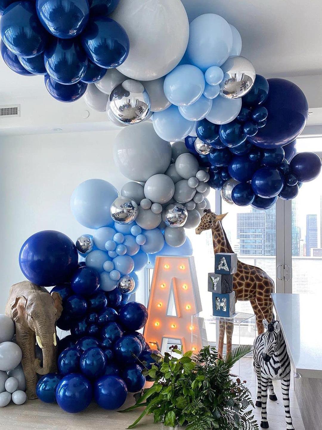 Buy CHOCOZONE Pack Of 161 Multi Size Birthday Decoration Balloons ...