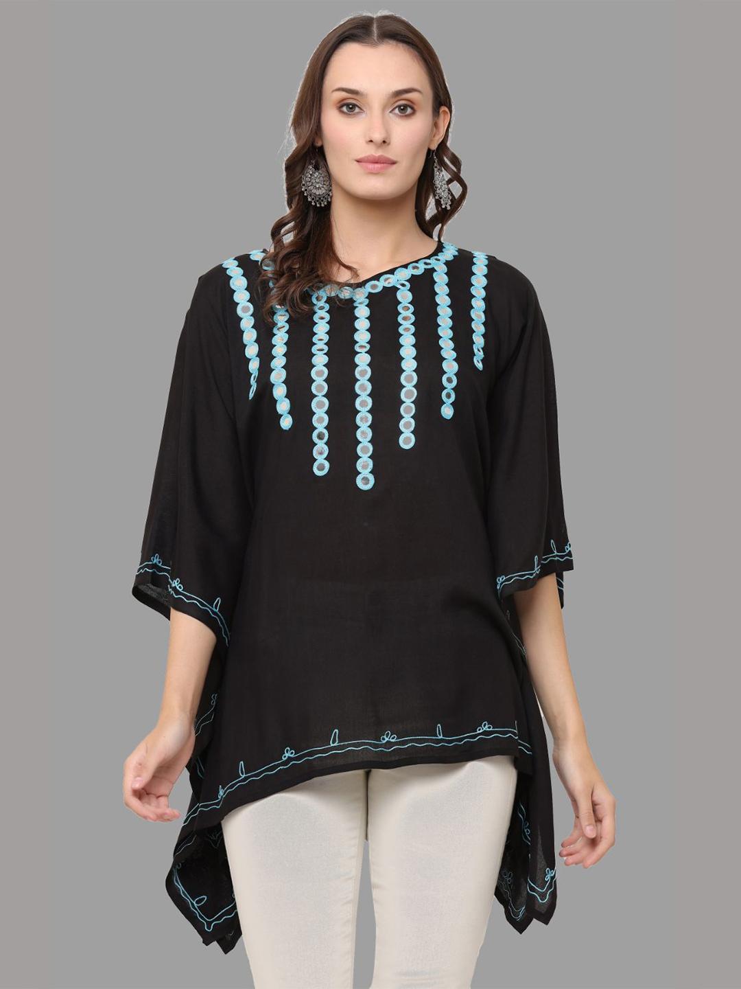 Buy SAAKAA Women Black Kaftan Top - Tops for Women 20790552 | Myntra
