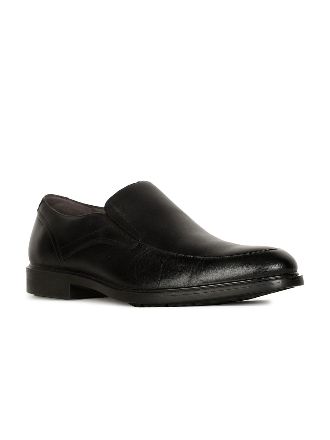 Buy Hush Puppies Men Black Leather Formal Slip On Shoes - Formal Shoes ...