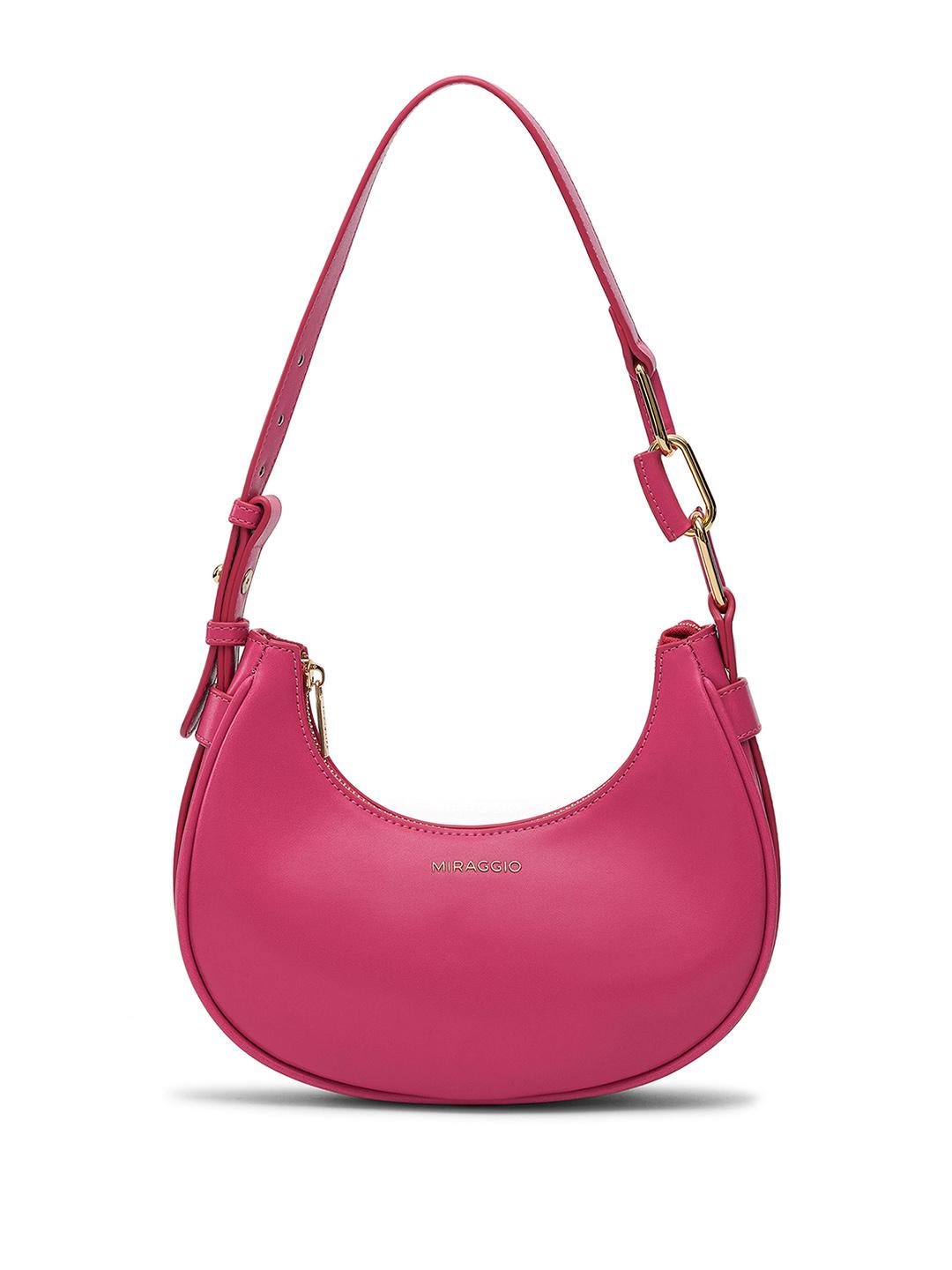 Buy MIRAGGIO Cindy Pink Half Moon Shoulder Bag - Handbags for Women ...