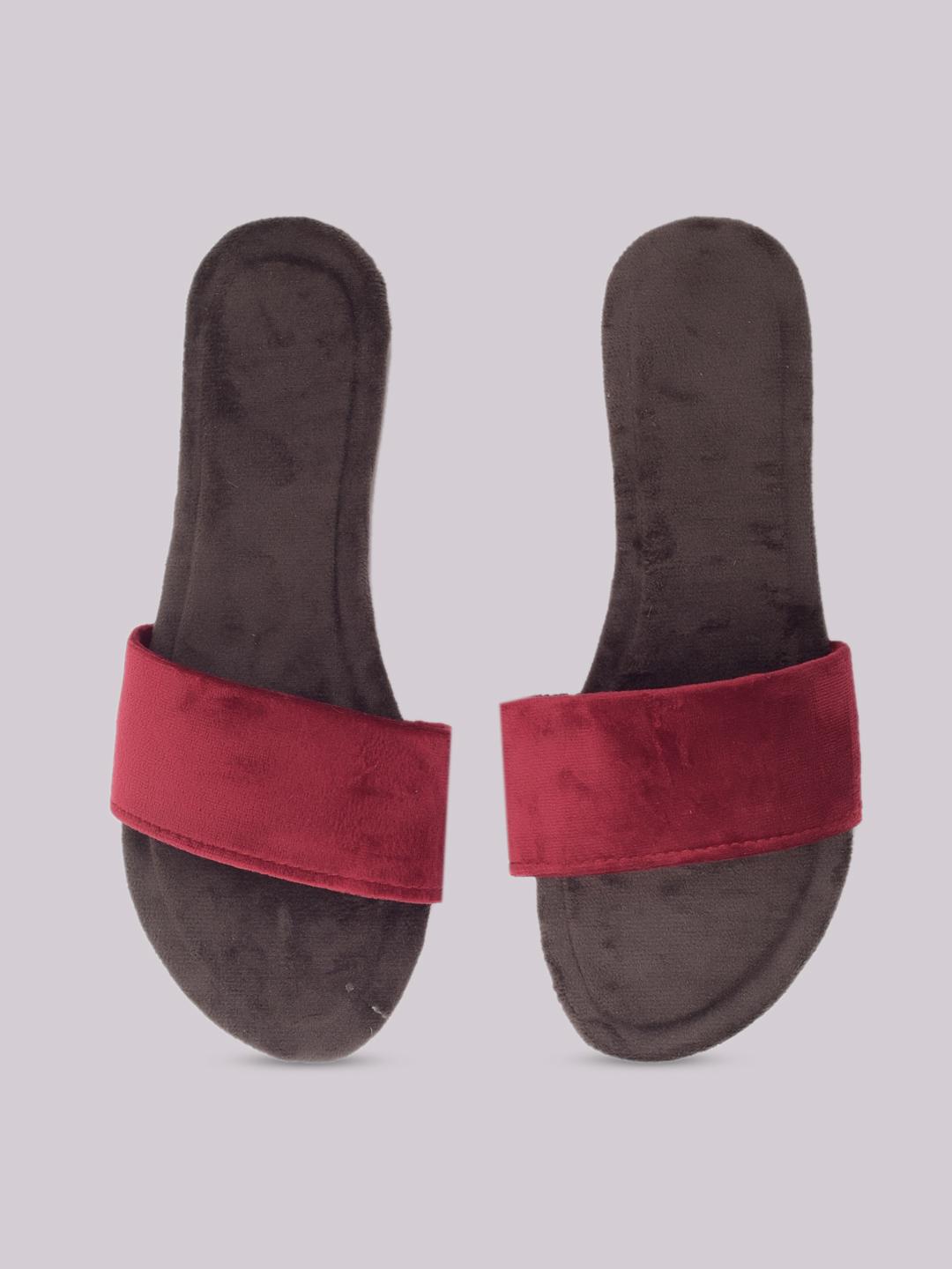 Buy Apratim Women Red Open Toe Flats - Flats for Women 20908122 | Myntra