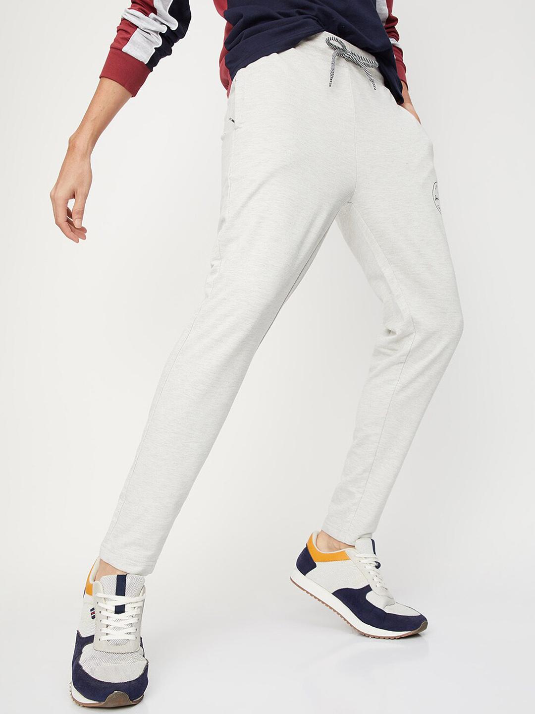 Buy Max Men White Regular Fit Track Pants - Track Pants for Men ...