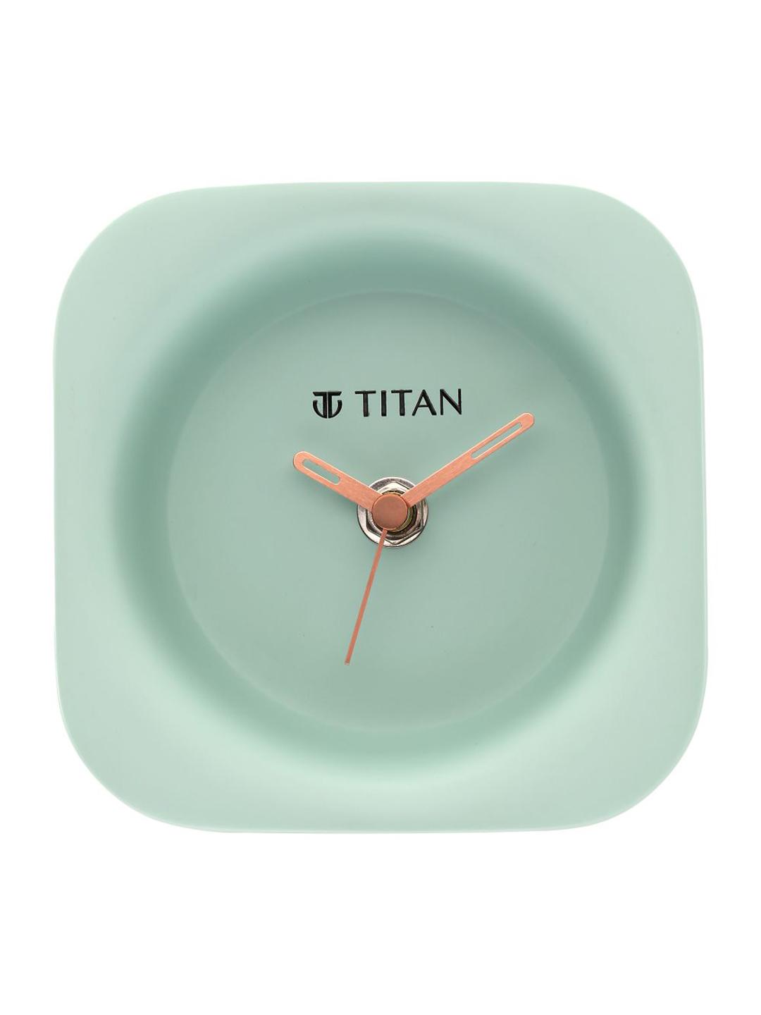 Buy Titan Sea Green & Rose Gold Contemporary Table Clock - Clocks for ...
