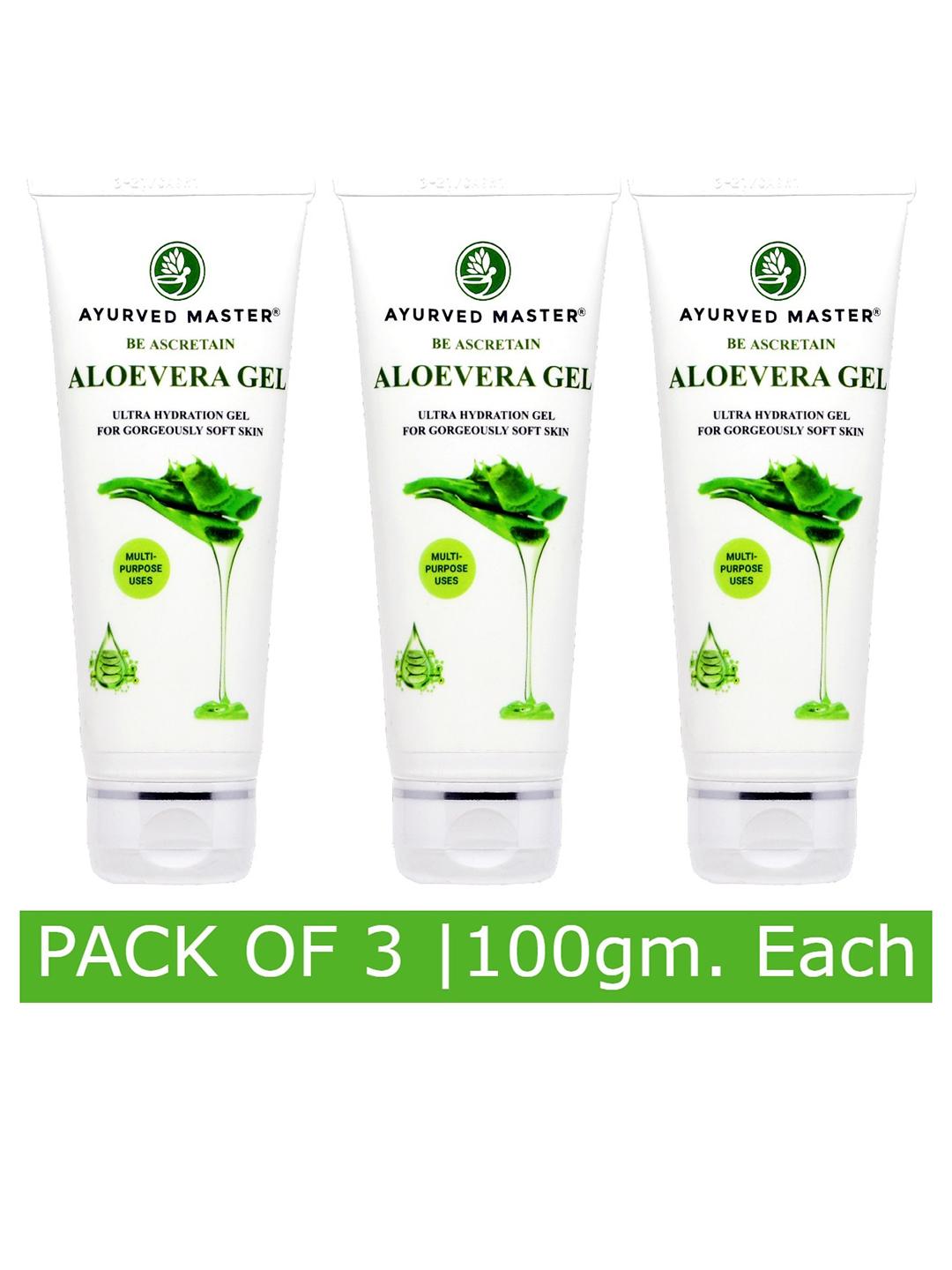 Buy AYURVED MASTER Set Of 3 Ultra Hydrating Aloe Vera Gel 100 G Each ...