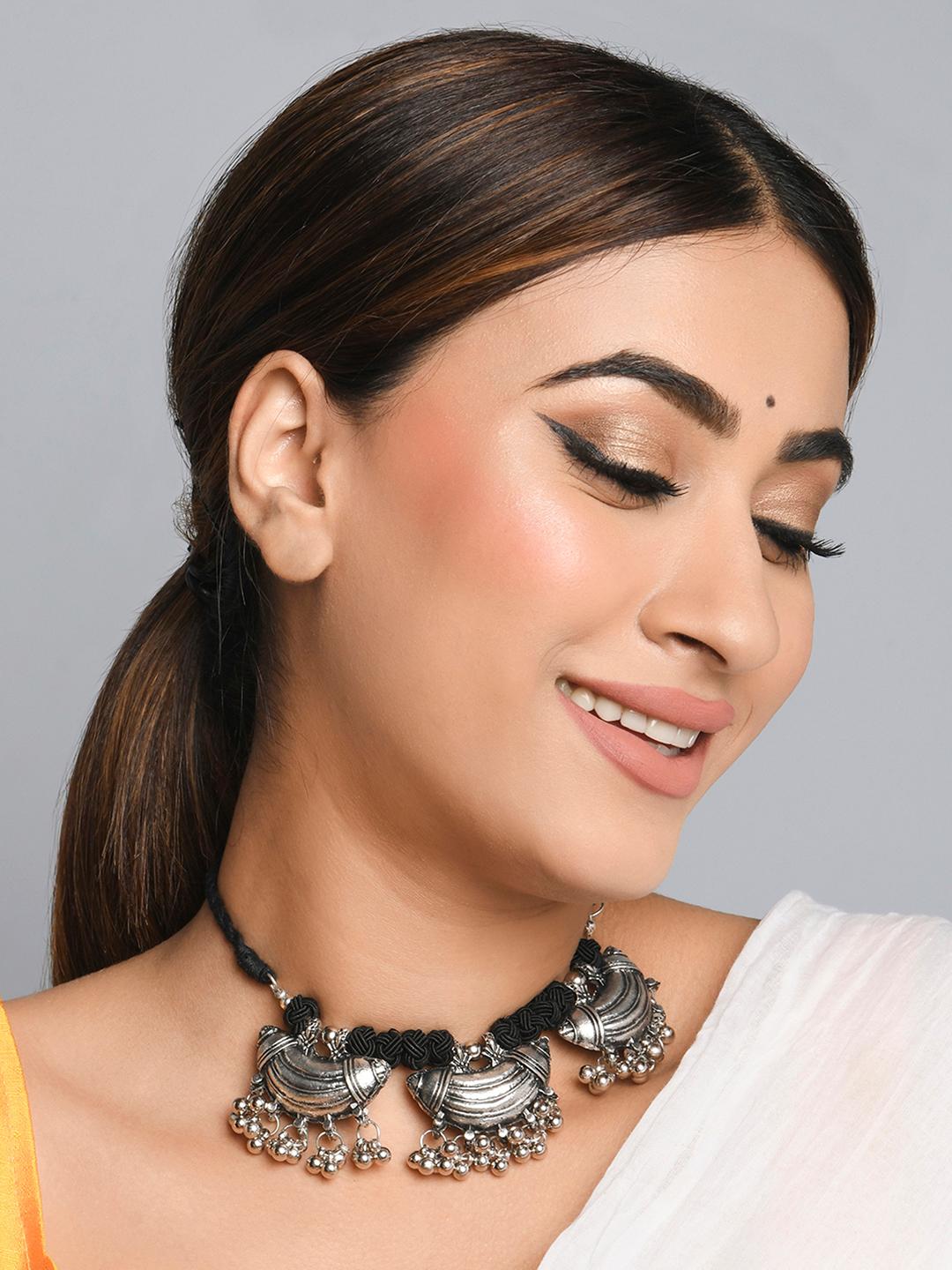 Buy Fida Silver Plated Choker Necklace - Necklace And Chains for Women ...
