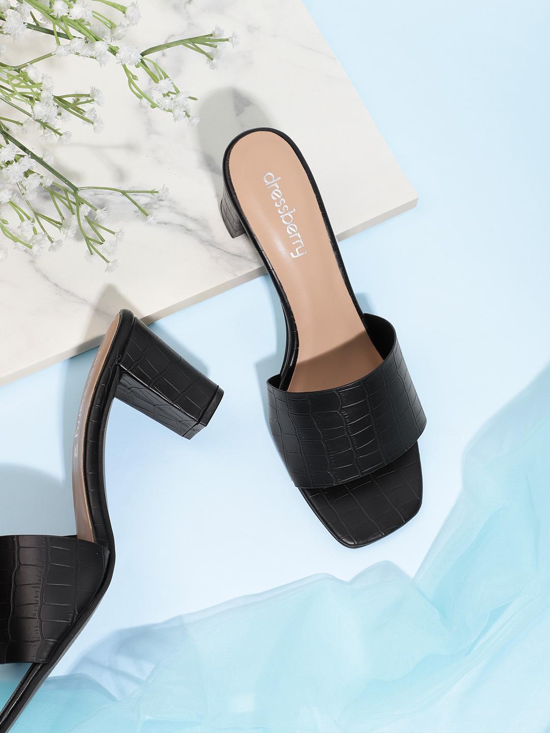 Buy DressBerry Croc Textured Block Heels - Heels for Women 21021990 ...