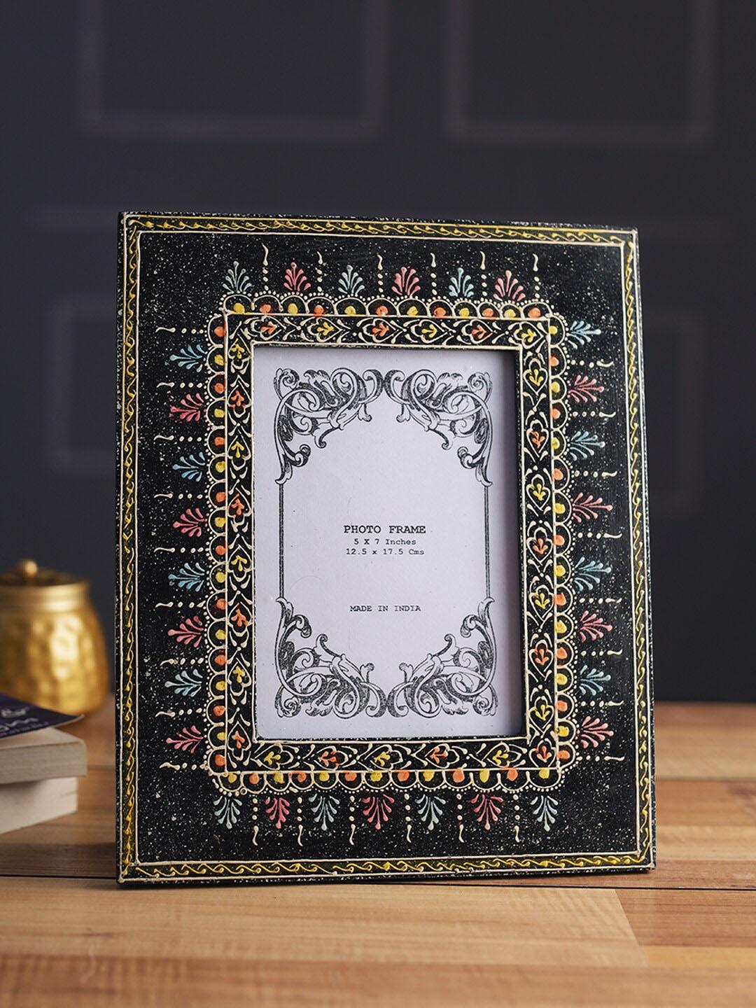 Buy Aapno Rajasthan Black & Yellow Ethnic Design Photo Frame - Photo ...