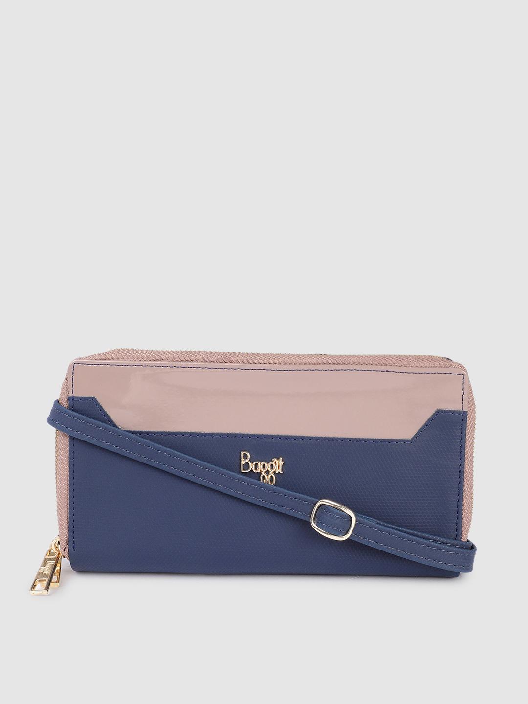 Buy Baggit Women Solid PU Zip Around Wallet With SIM Card Holder & A ...