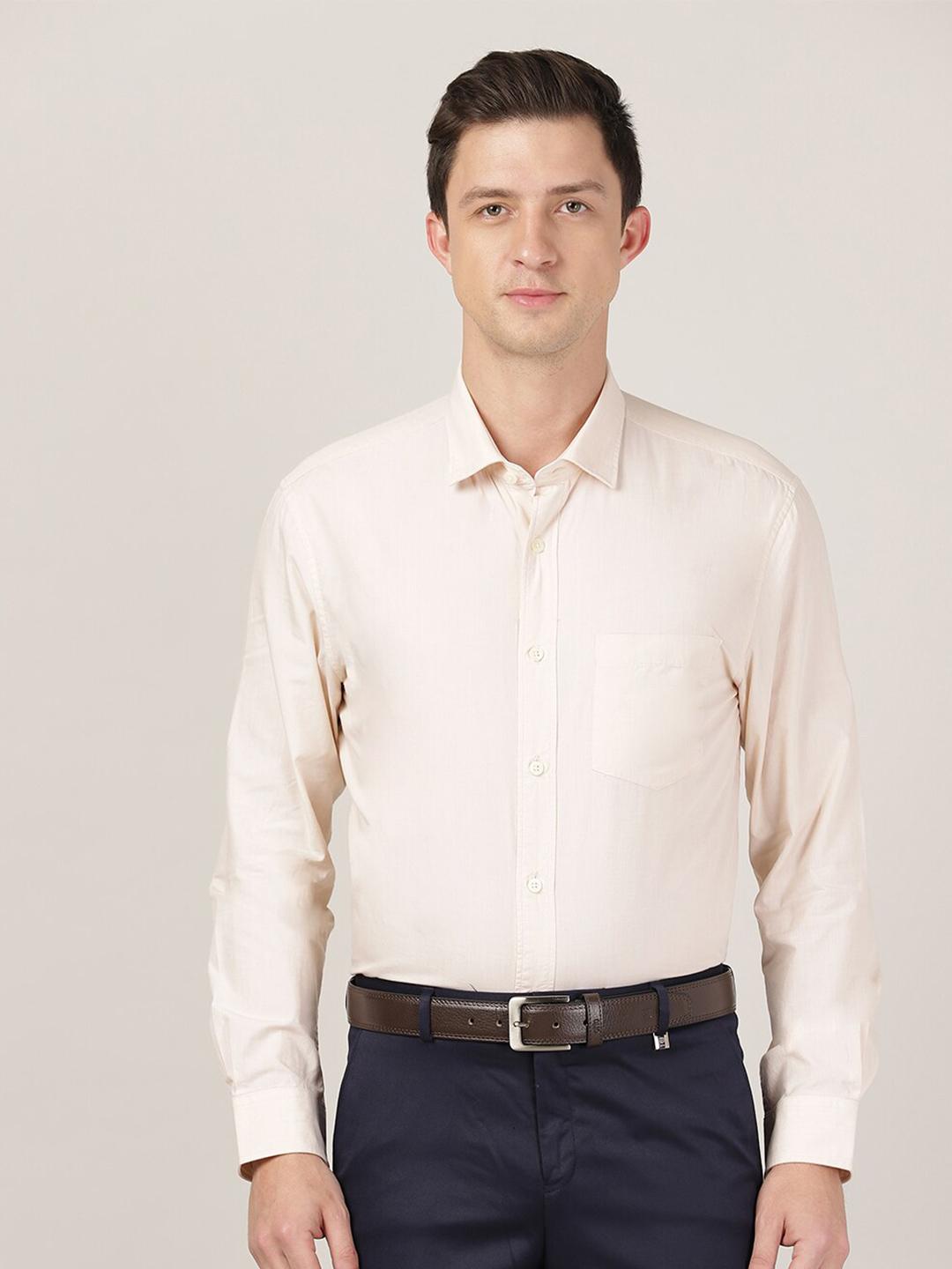Buy MERCHANT MARINE Men Pure Cotton Regular Fit Classic Formal Shirt ...