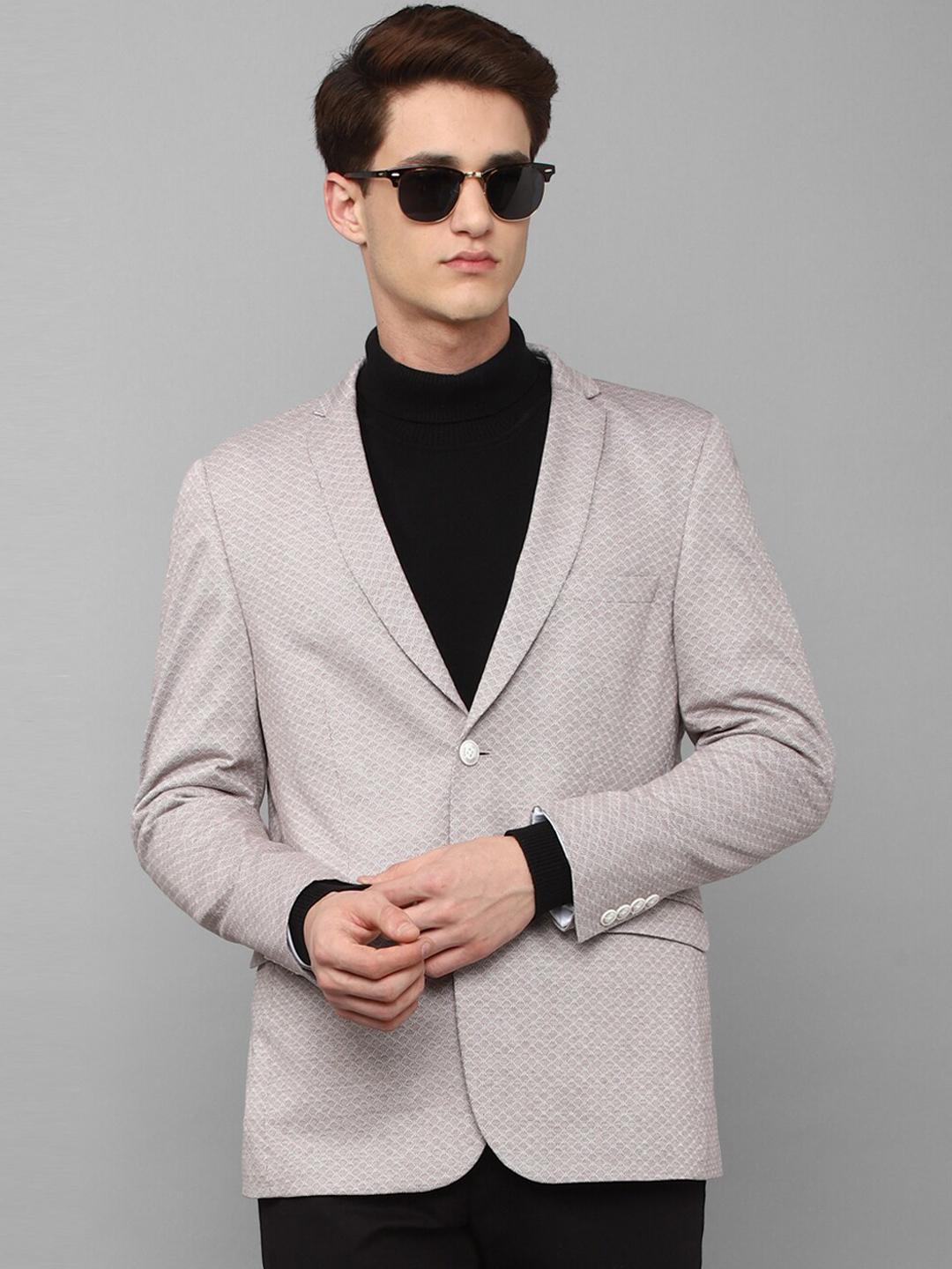 Buy Louis Philippe Sport Men Printed Slim Fit Single Breasted Pure ...