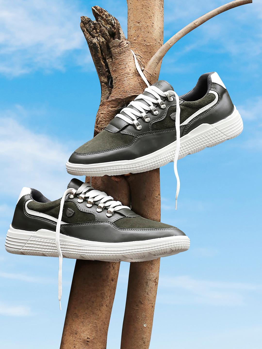 Buy Buckaroo Men Colourblocked Leather Sneakers - Casual Shoes for Men ...