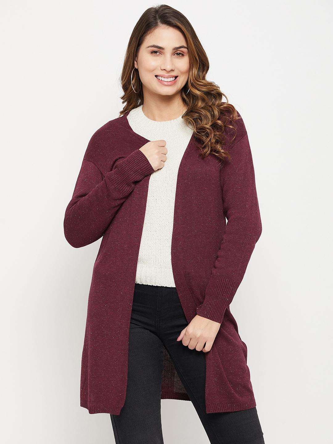 Buy Madame Women Acrylic Longline Cardigan - Sweaters for Women ...