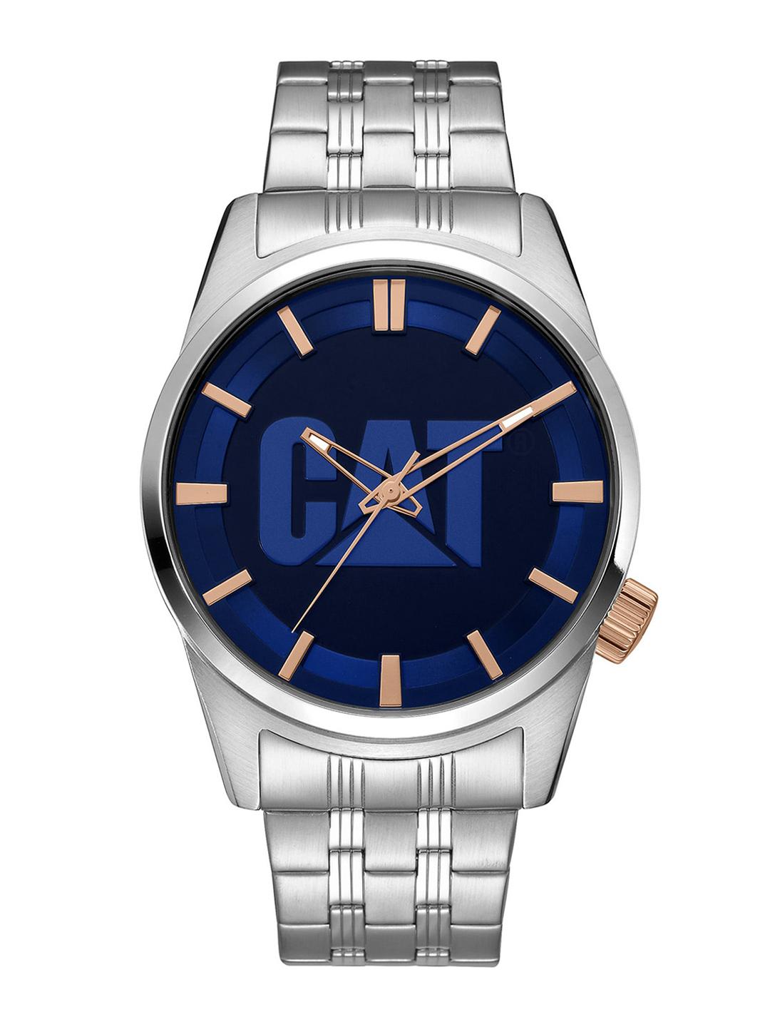 Buy CAT Men Brass Dial & Stainless Steel Bracelet Style Straps Analogue ...