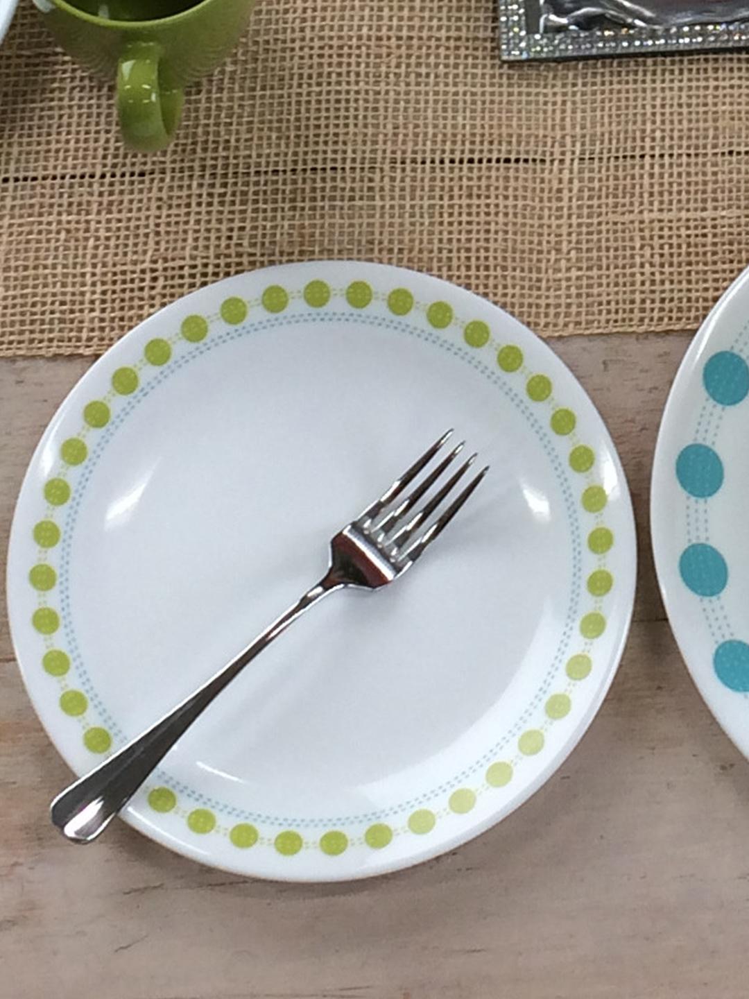 Buy Corelle Livingware South Beach White Set Of 6 Printed Small Plates ...