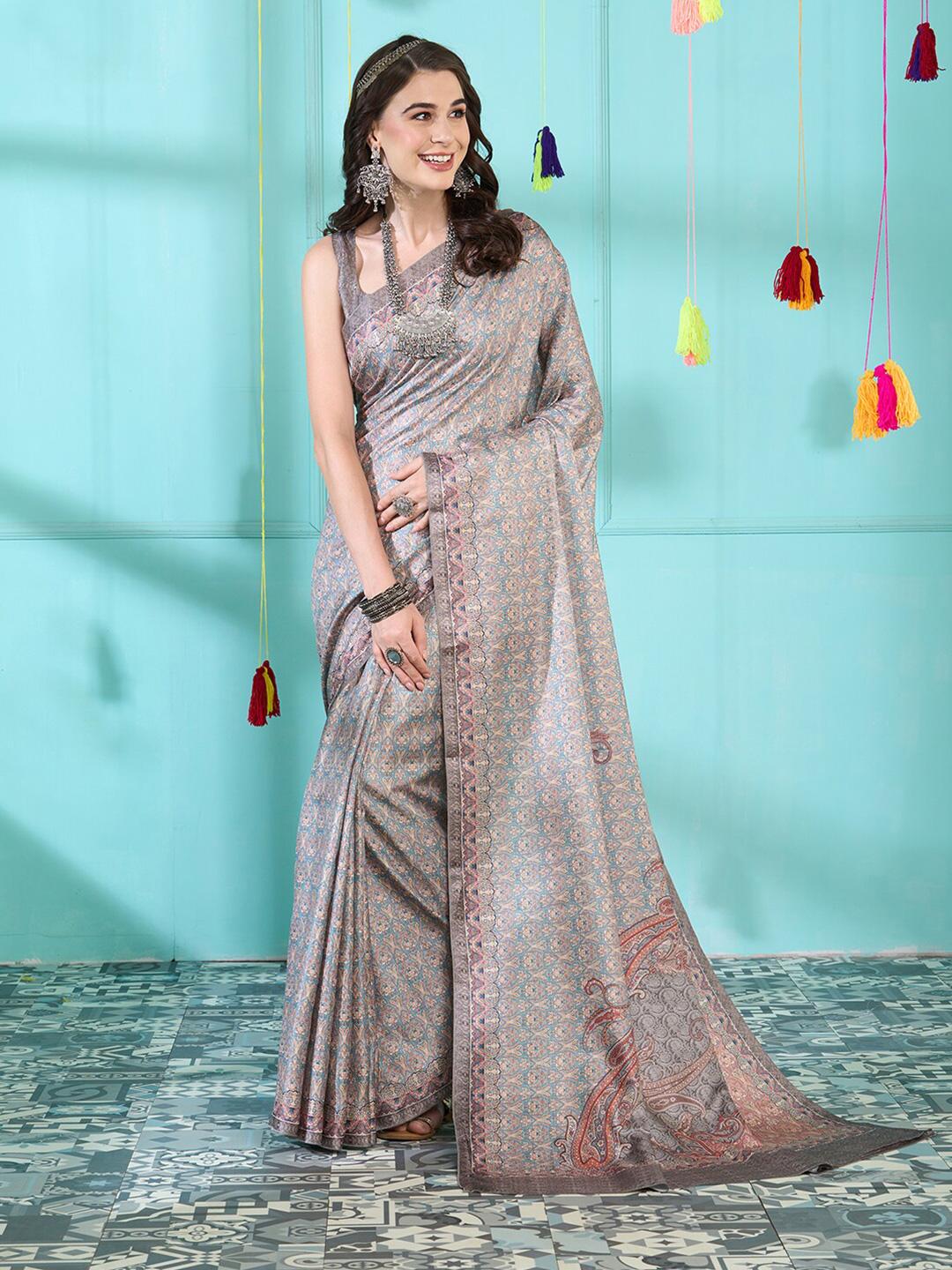 Buy Saree Mall Ethnic Motifs Bagh Silk Blend Sarees - Sarees for Women ...