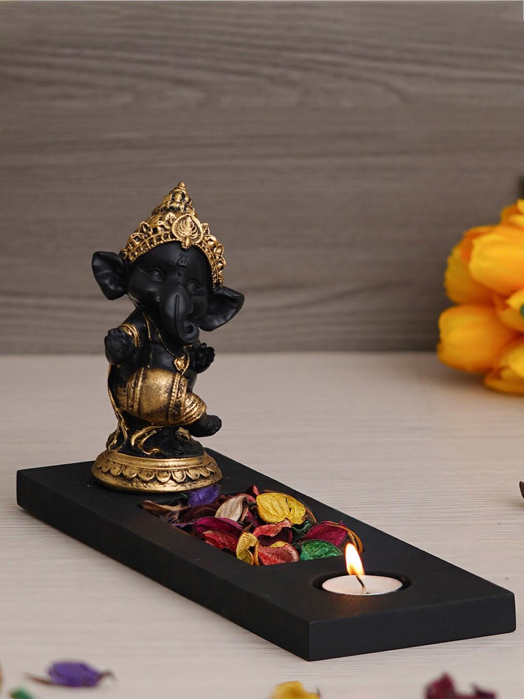 Buy ECraftIndia Black Polyresin Natural Living Room Lights Small ...