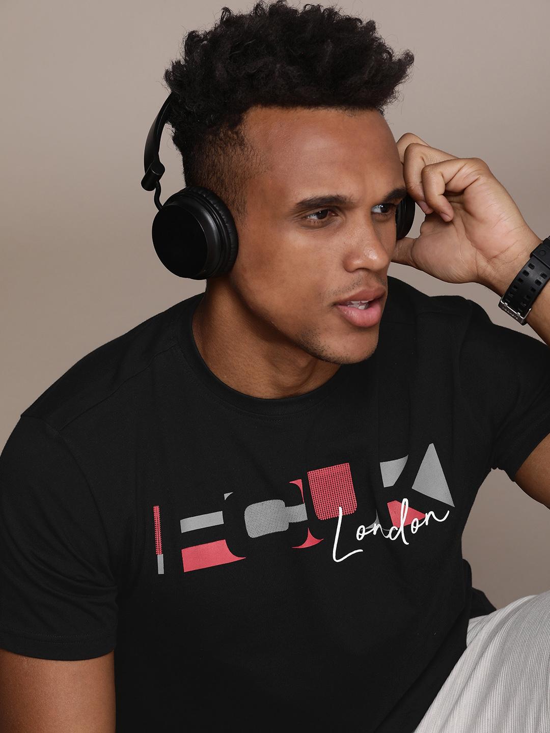 Buy FCUK Brand Logo Printed Pure Cotton T Shirt - Tshirts for Men ...