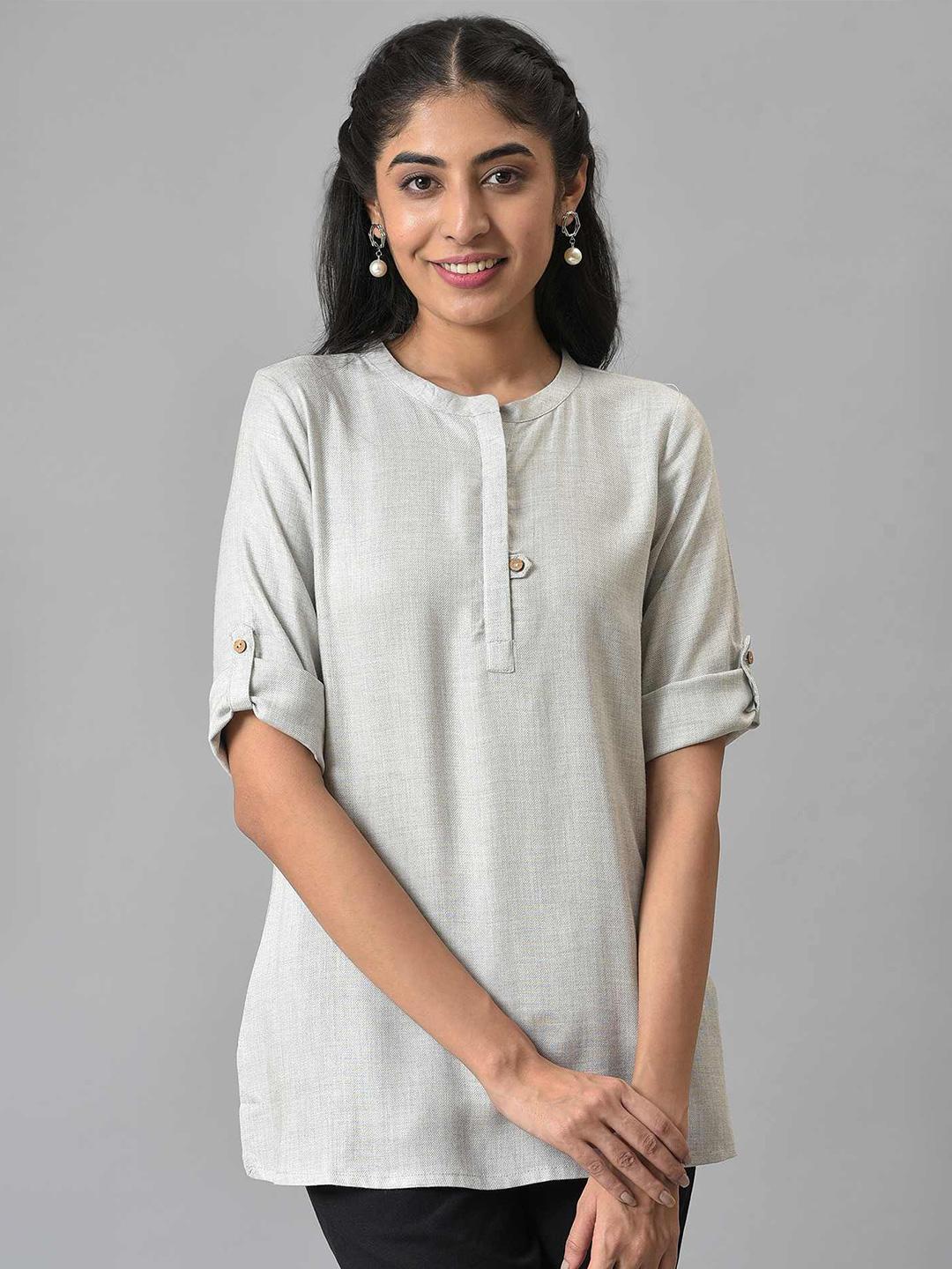 Buy AURELIA Grey Kurti - Kurtis for Women 21287336 | Myntra