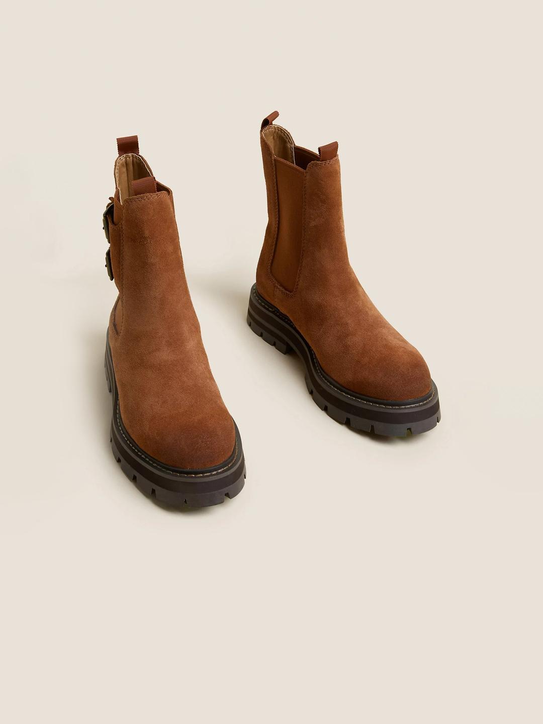 Buy Marks & Spencer Women Monk Buckel Detail Chelsea Boots - Boots for ...