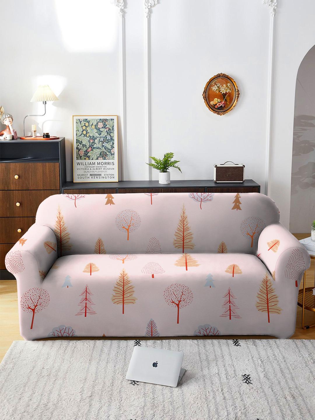Buy Cortina Quirky Print Beige Leaf Polyester Stretch Fit Straight 3 ...