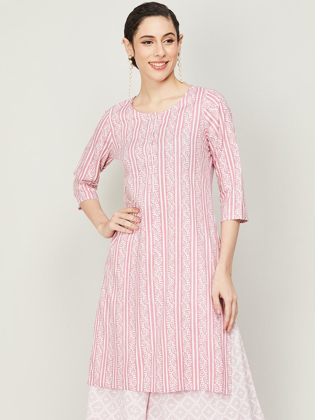 Buy Melange By Lifestyle Floral Printed Square Neck Kurta - Kurtas for ...