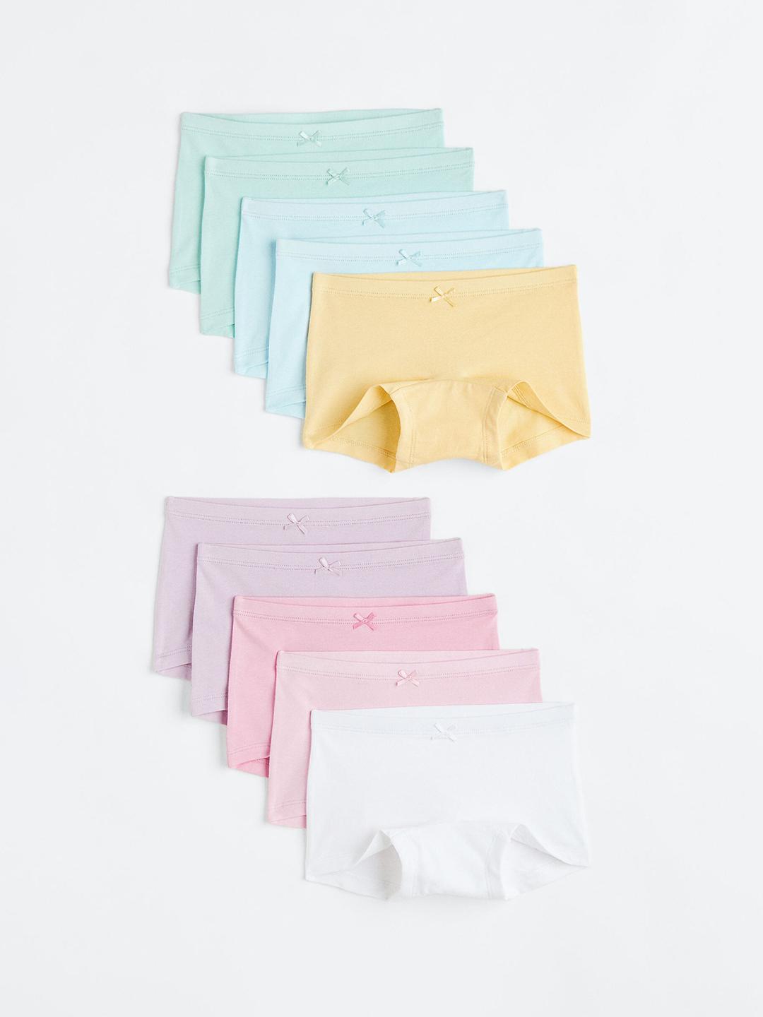 Buy H&M Girls 10 Pack Cotton Boxer Briefs 0690054031 - Briefs for Girls ...