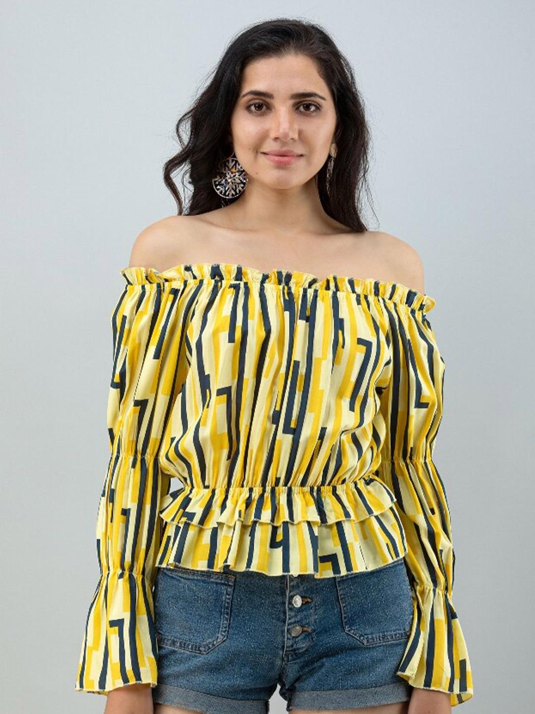 Buy FLAMBOYANT Print Off Shoulder Bardot Top - Tops for Women 21352598 ...