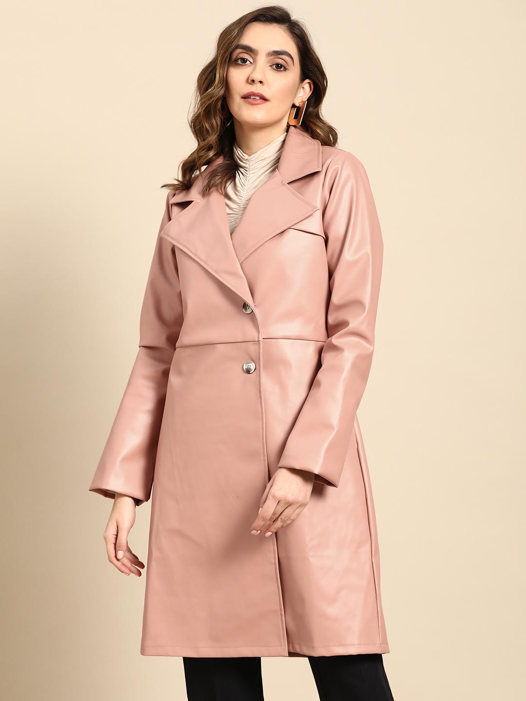 Buy Athena Women Leather Overcoat - Coats for Women 21361190 | Myntra
