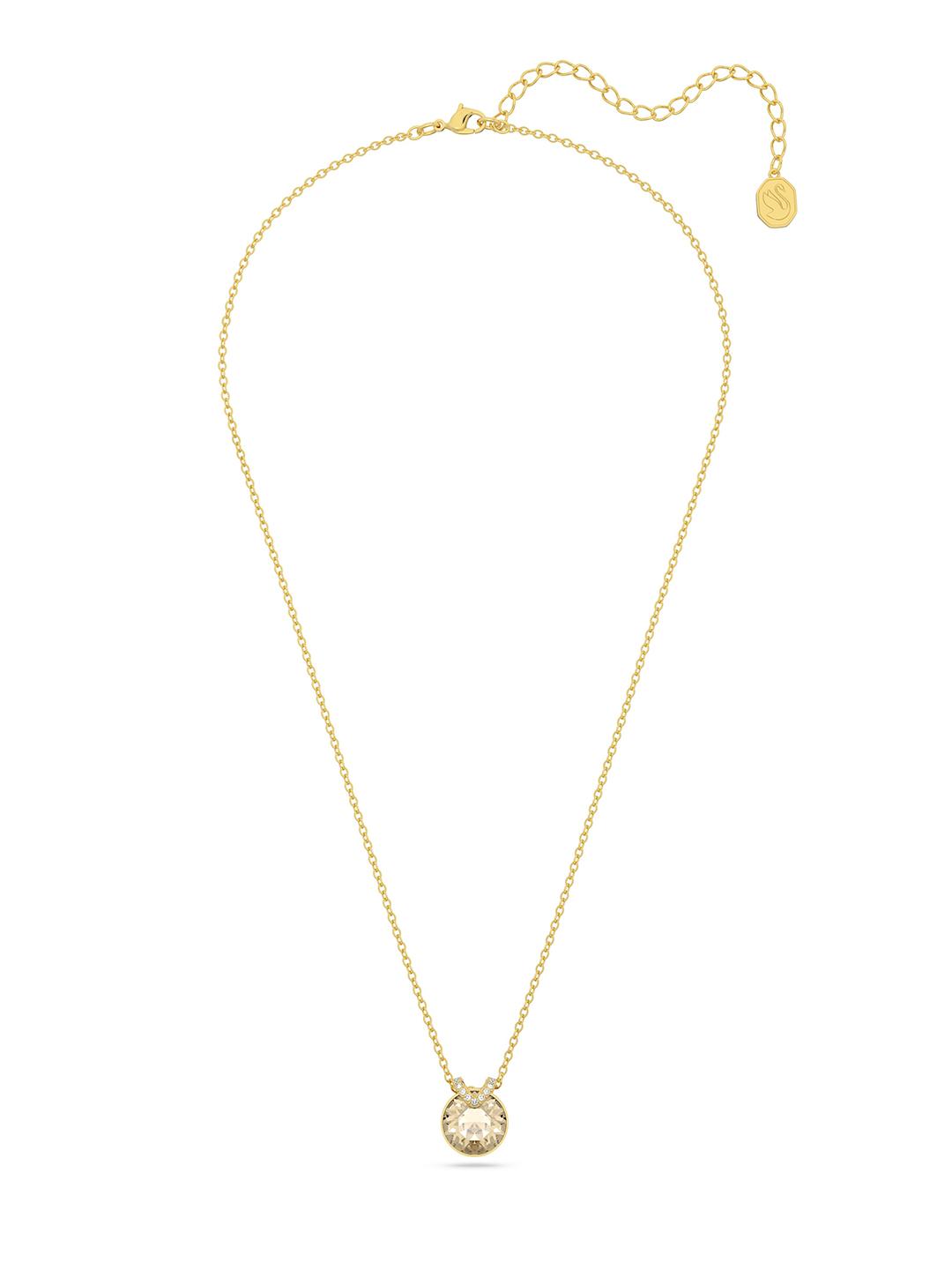 Buy SWAROVSKI Women Bella V Round Cut Gold Tone Gold Tone Plated ...