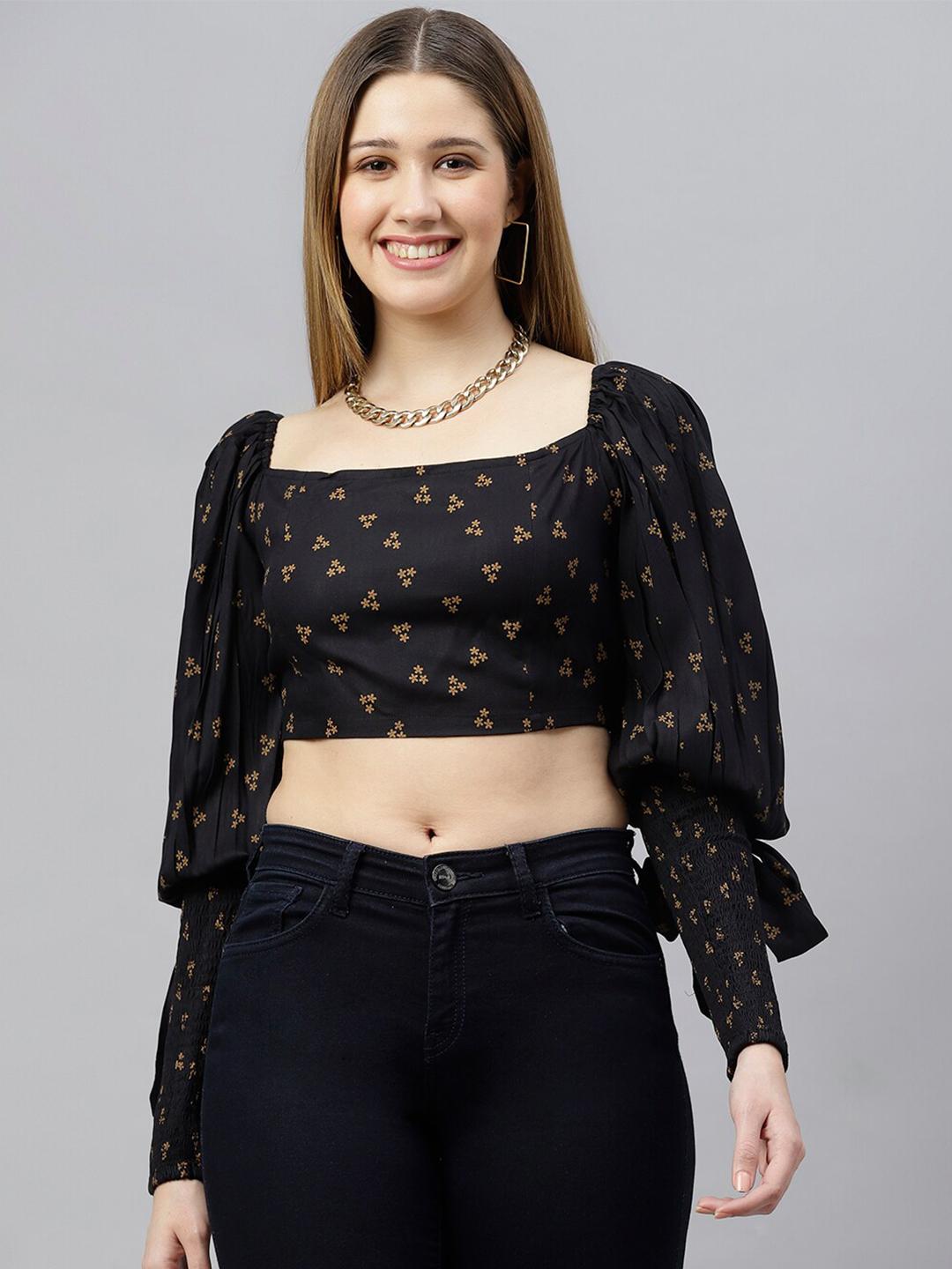 Buy FLAMBOYANT Floral Print Crop Top - Tops for Women 21370640 | Myntra