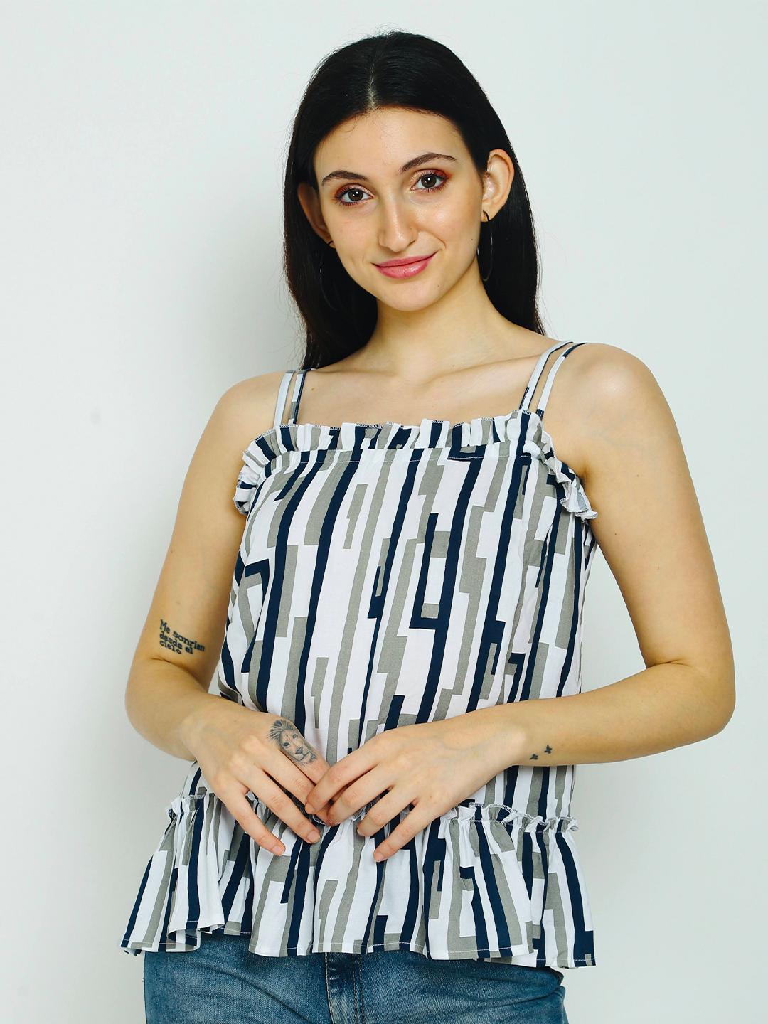 Buy FLAMBOYANT Geometric Print Top - Tops for Women 21370710 | Myntra