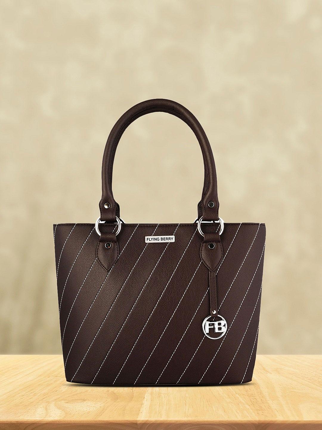 Buy FLYING BERRY Striped PU Structured Shoulder Bag - Handbags for ...