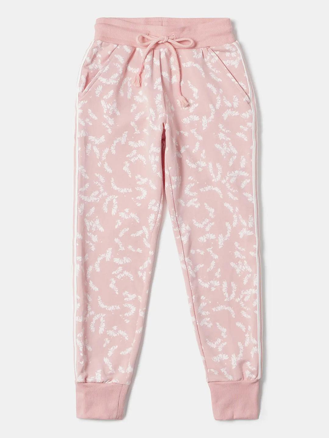 Buy Jockey Girls Cotton Printed Slim Fit Joggers With Convenient Side ...