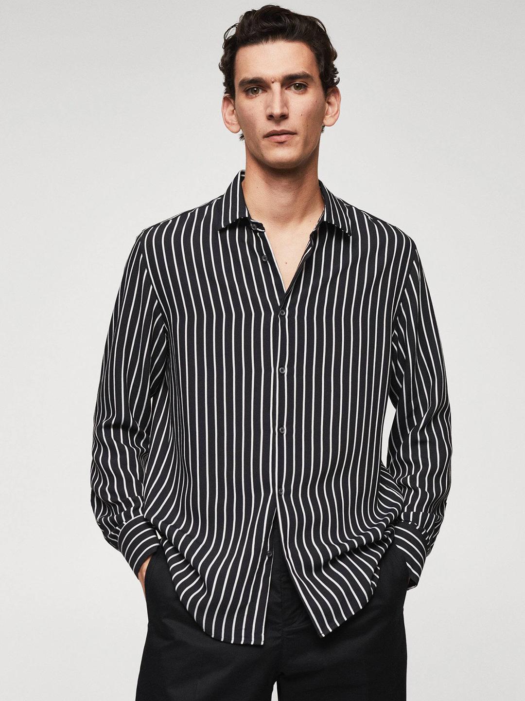 Buy MANGO MAN Opaque Striped Casual Shirt - Shirts for Men 21435078 ...