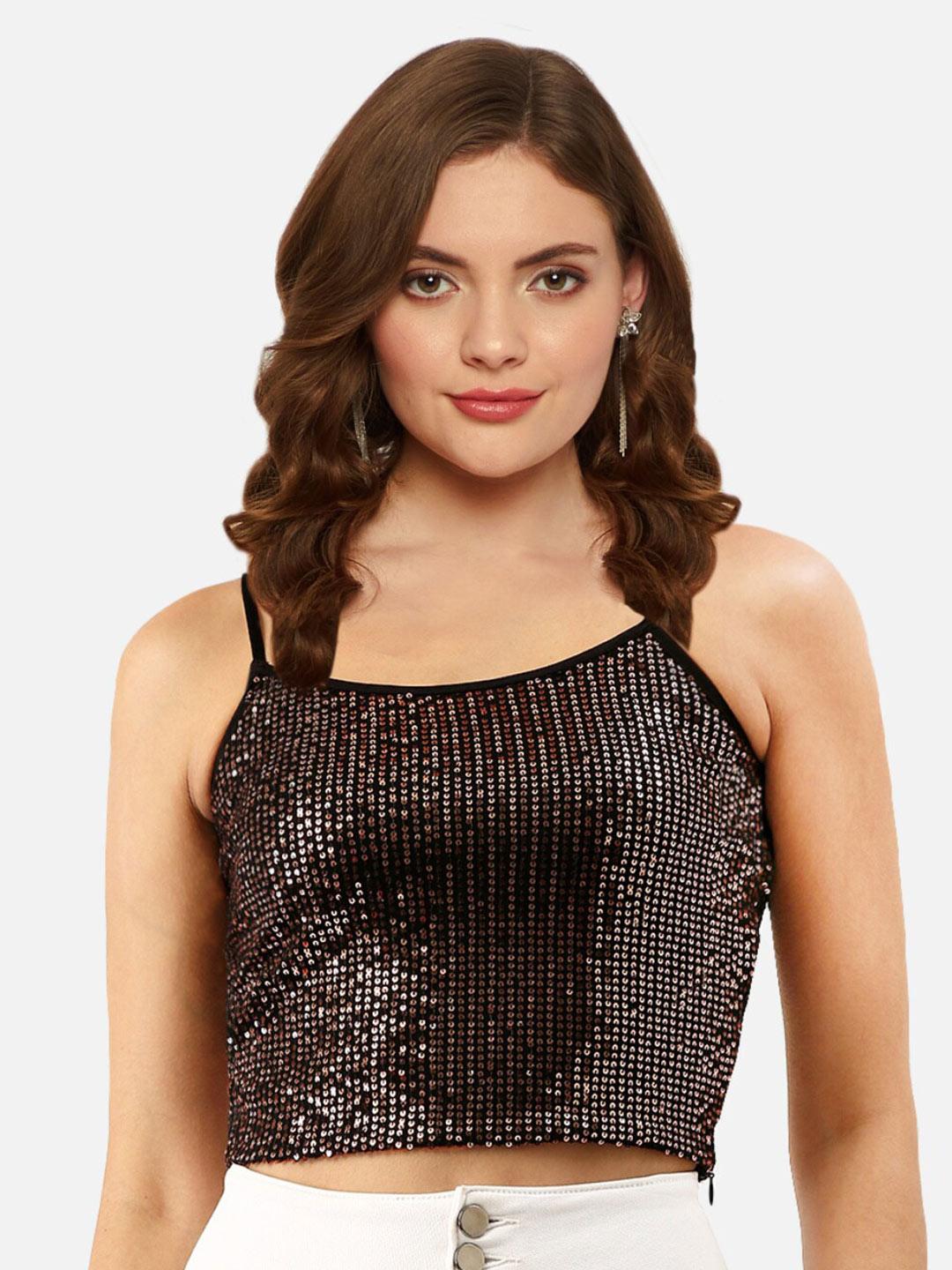 Buy Martini Embellished Net Crop Top - Tops for Women 21438826 | Myntra