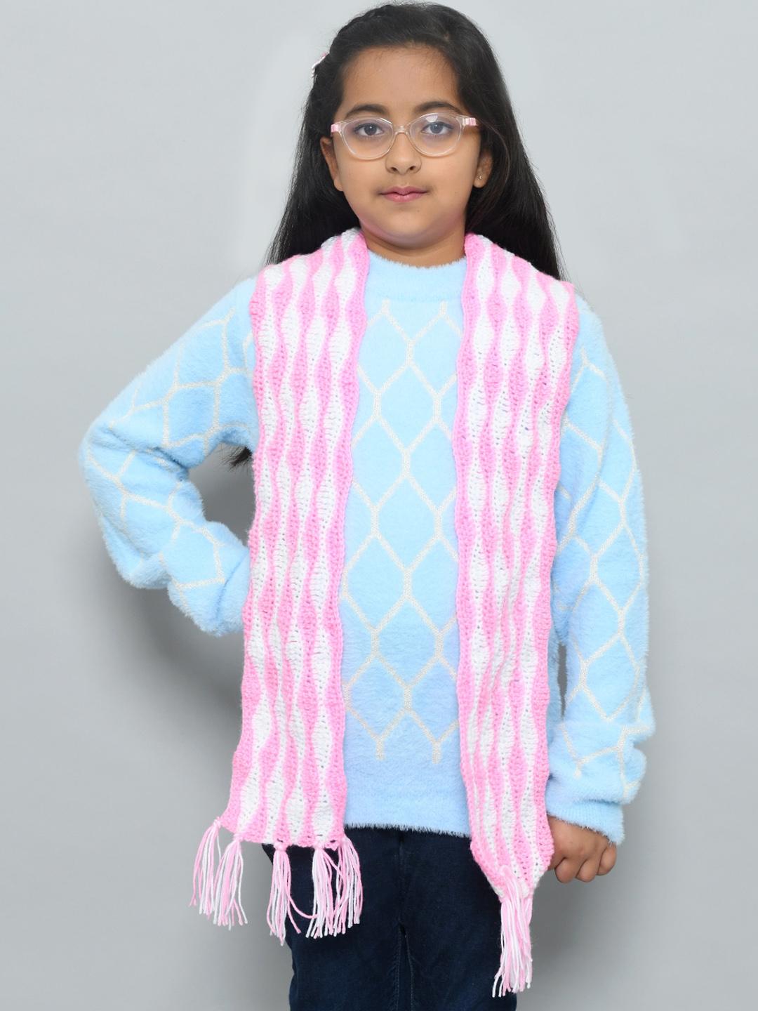 Buy FUNKRAFTS Girls Patterned Woolen Winter Muffler - Mufflers for ...