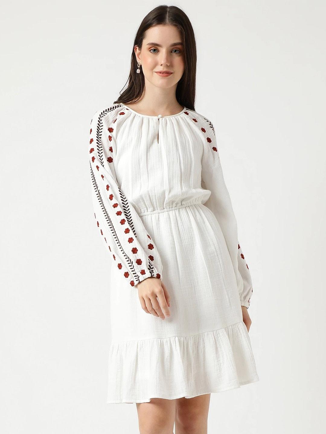 Buy Marks & Spencer Fit And Flare Pure Cotton Dress - Dresses for Women ...