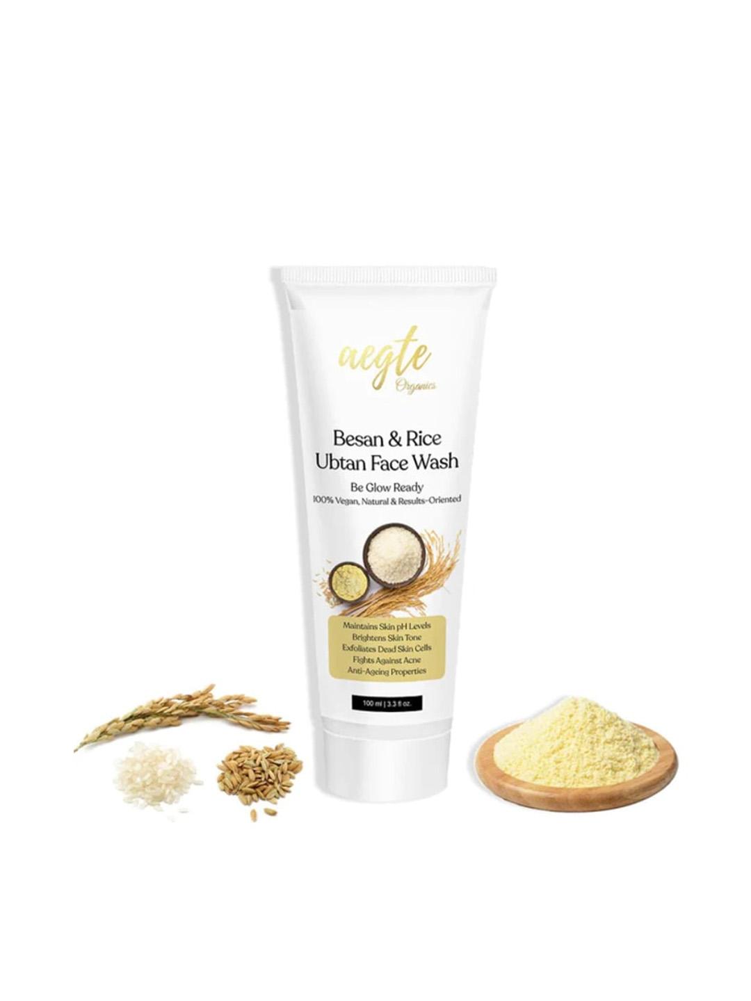 Buy Aegte Organics Besan & Rice Ubtan Face Wash With Neem Extract 100 ...