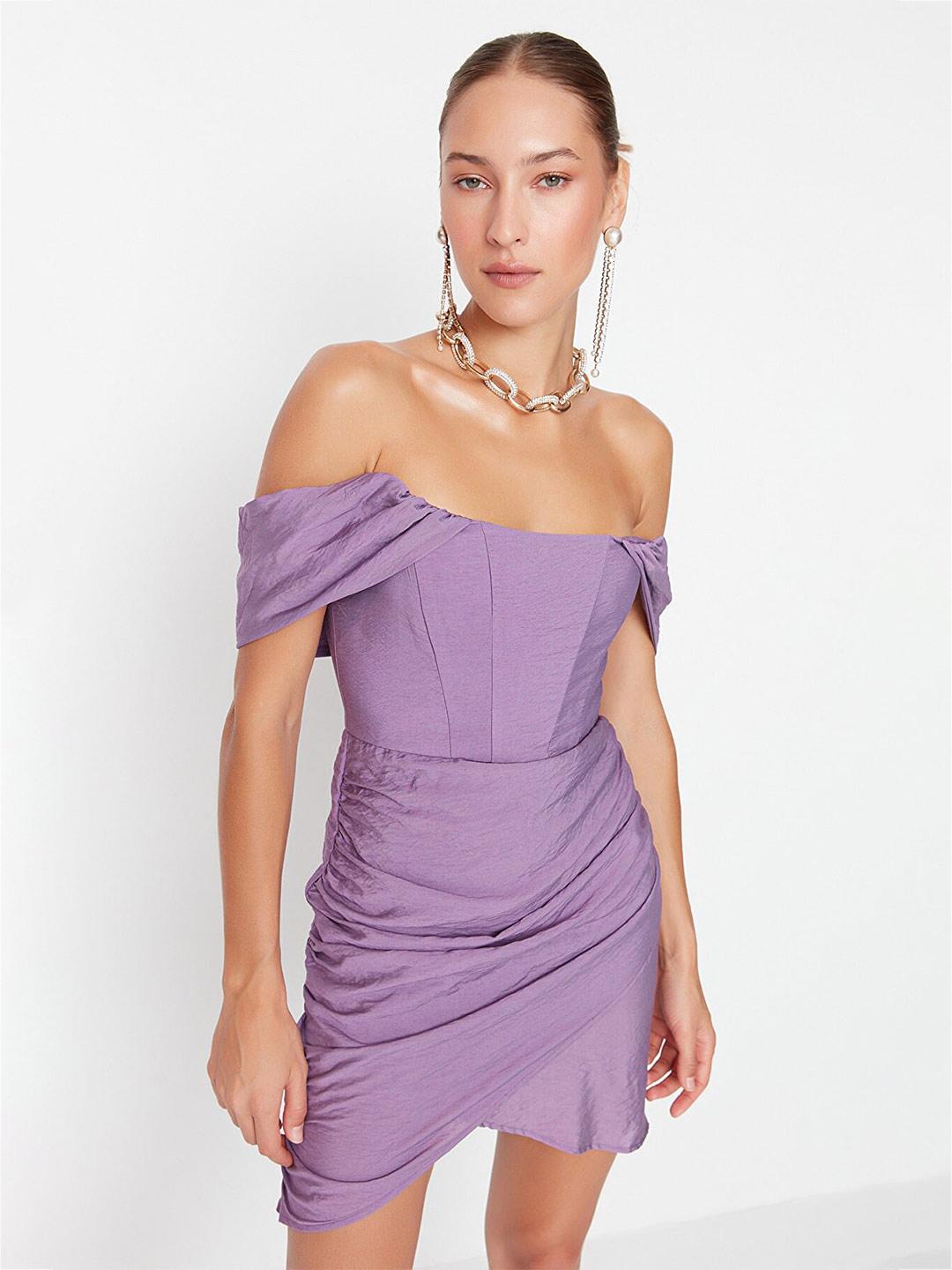 Buy Trendyol Off Shoulder Tulip Hemline Sheath Dress - Dresses for ...