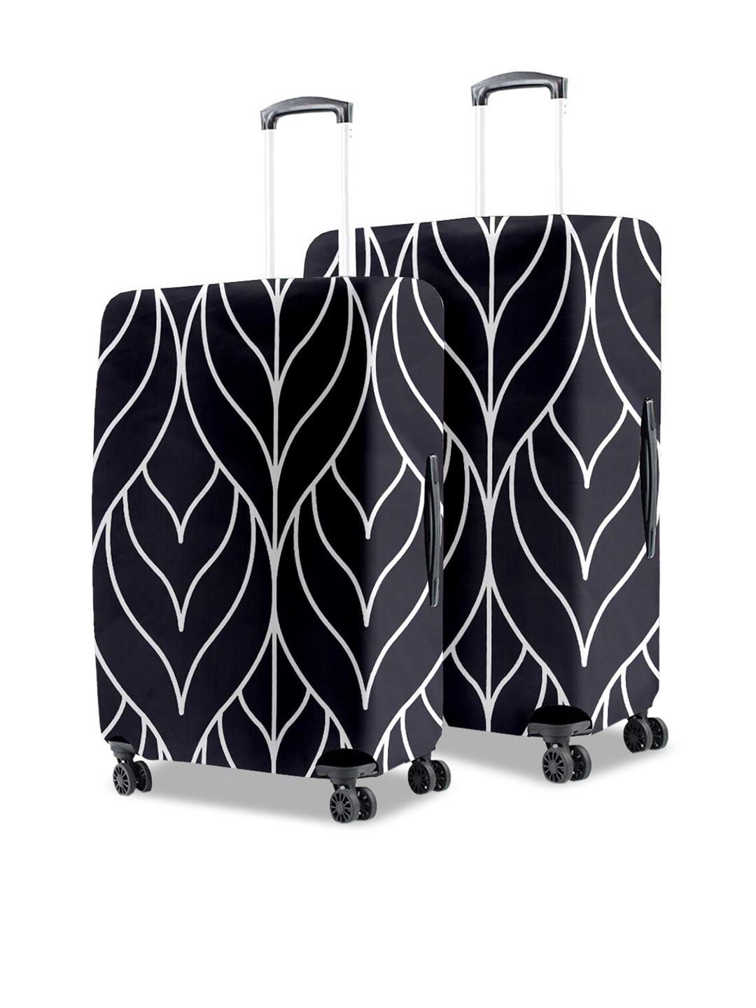 Buy Cortina Set Of 2 Abstract Printed Protective Trolley Bag Cover ...