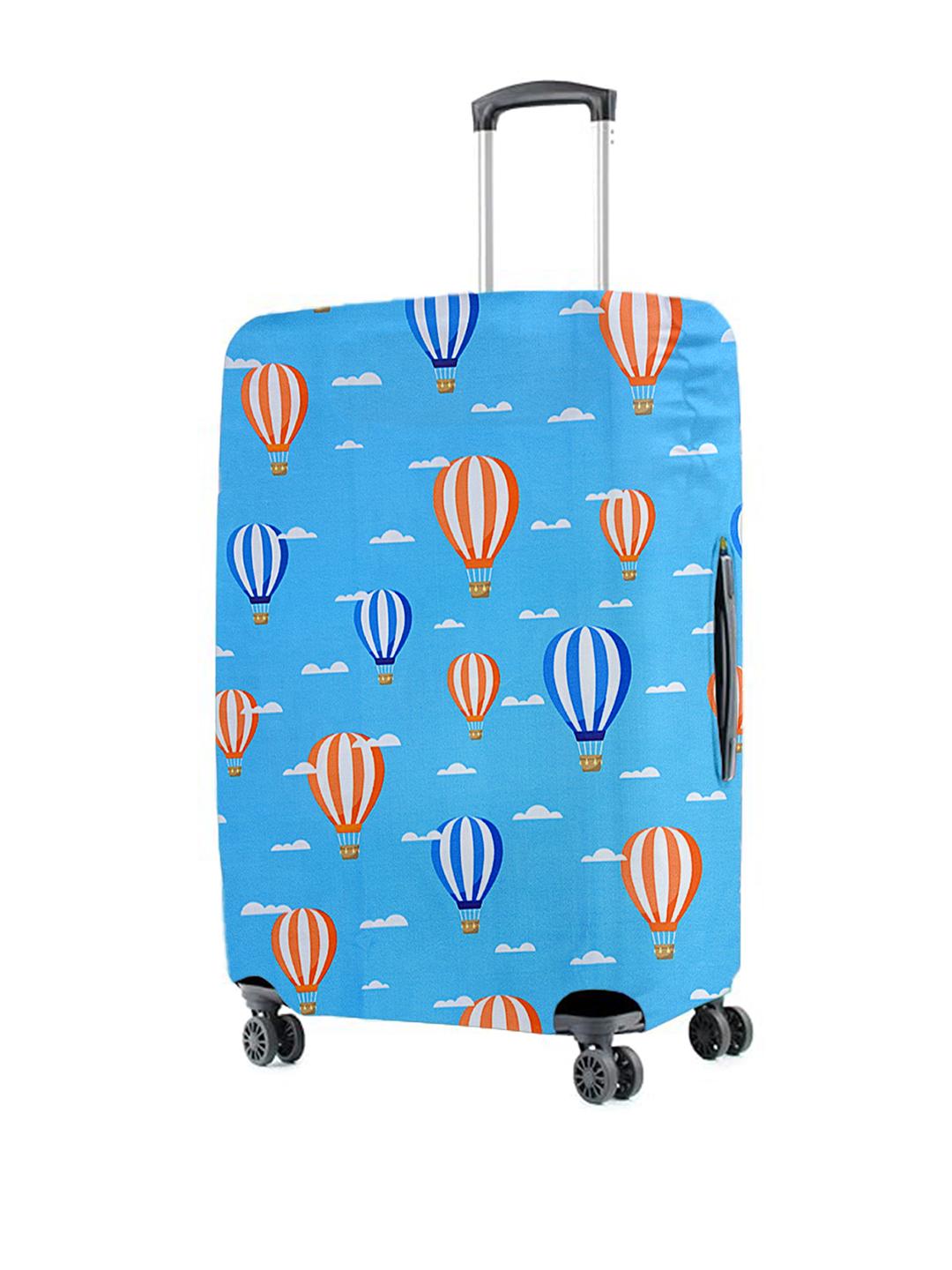 Buy Cortina Blue Printed Protective Large Trolley Bag Cover - Travel ...