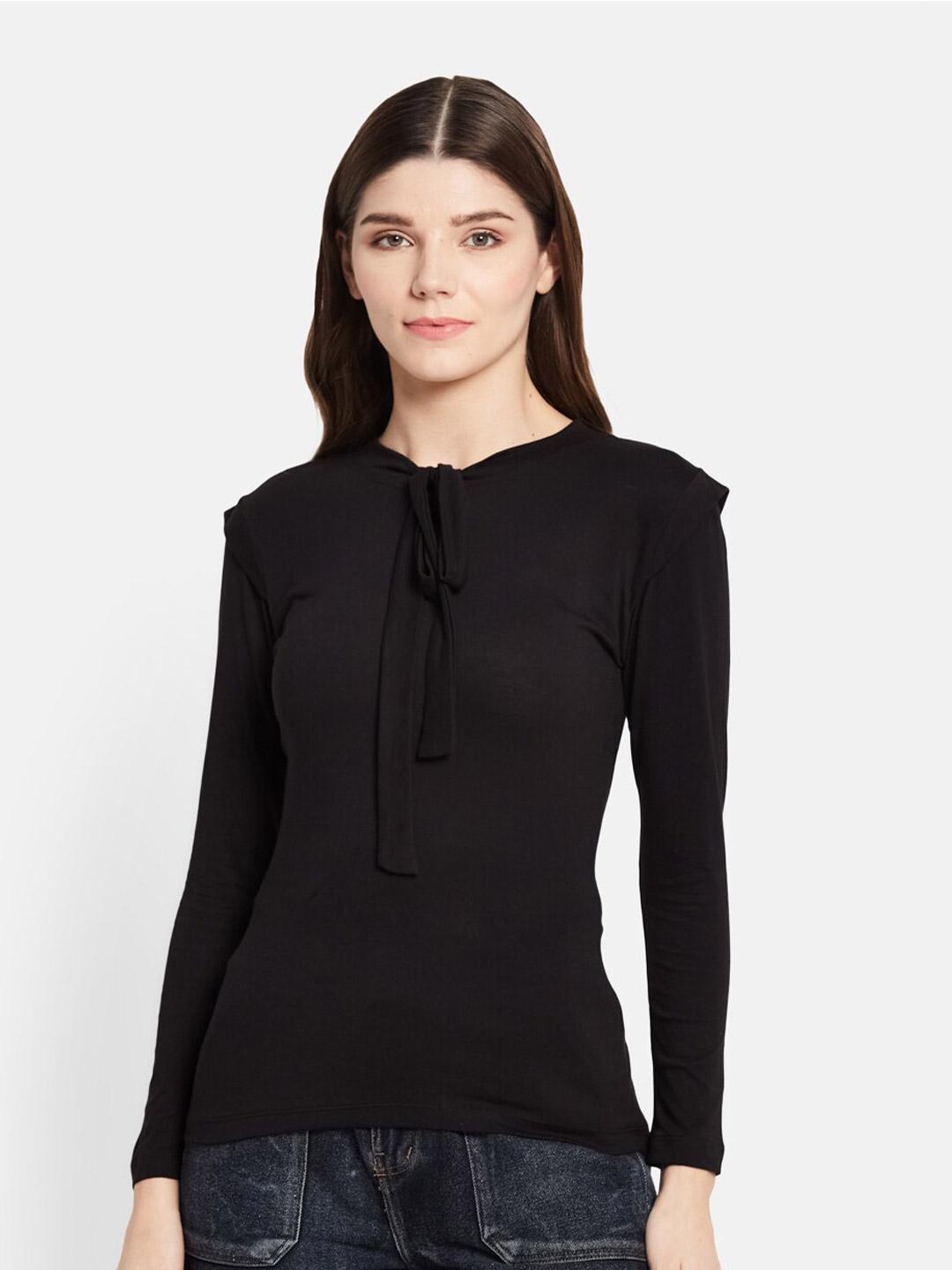 Buy UNMADE Long Sleeves Tie Up Neck Top - Tops for Women 21554210 | Myntra