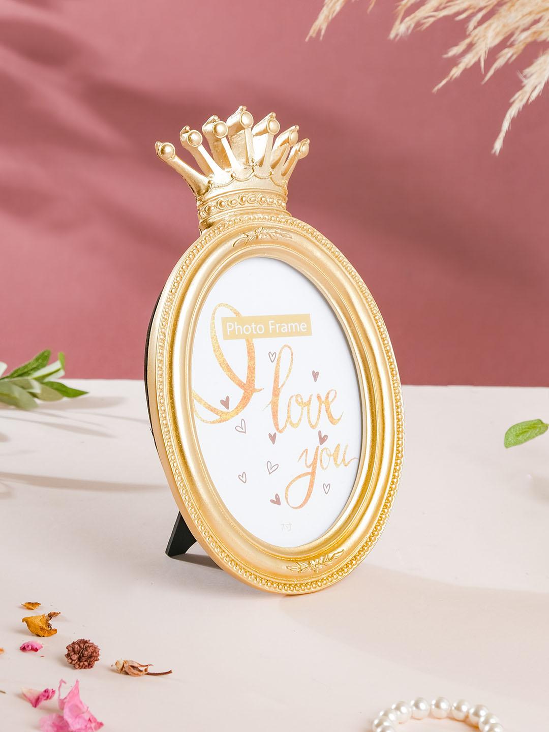 Buy Nestasia Gold Toned Oval Crown Photo Frame - Photo Frames for ...
