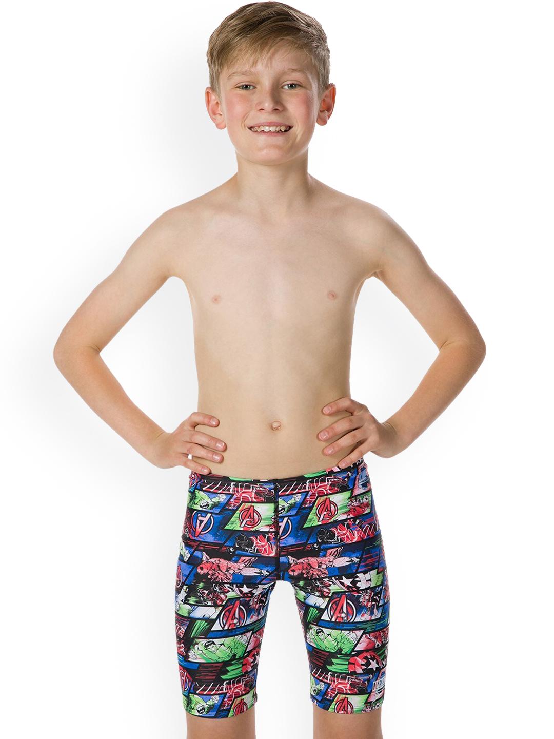 Buy Speedo Boys Marvel Avengers Endurance Chlorine Resistant UPF 40 ...