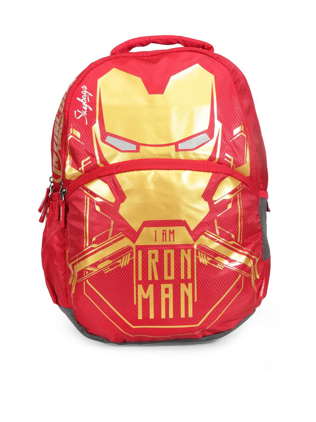 Buy Skybags Unisex Red Graphic MARVEL IRON MAN Backpack - Backpacks for ...