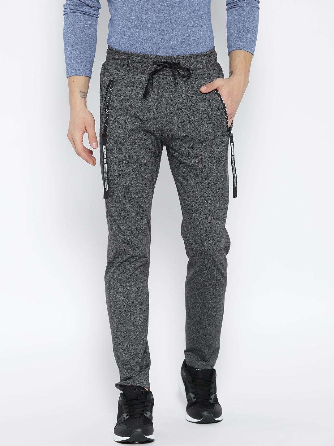 Buy Foreign Culture Charcoal Grey Grindle Effect Track Pants - Track ...
